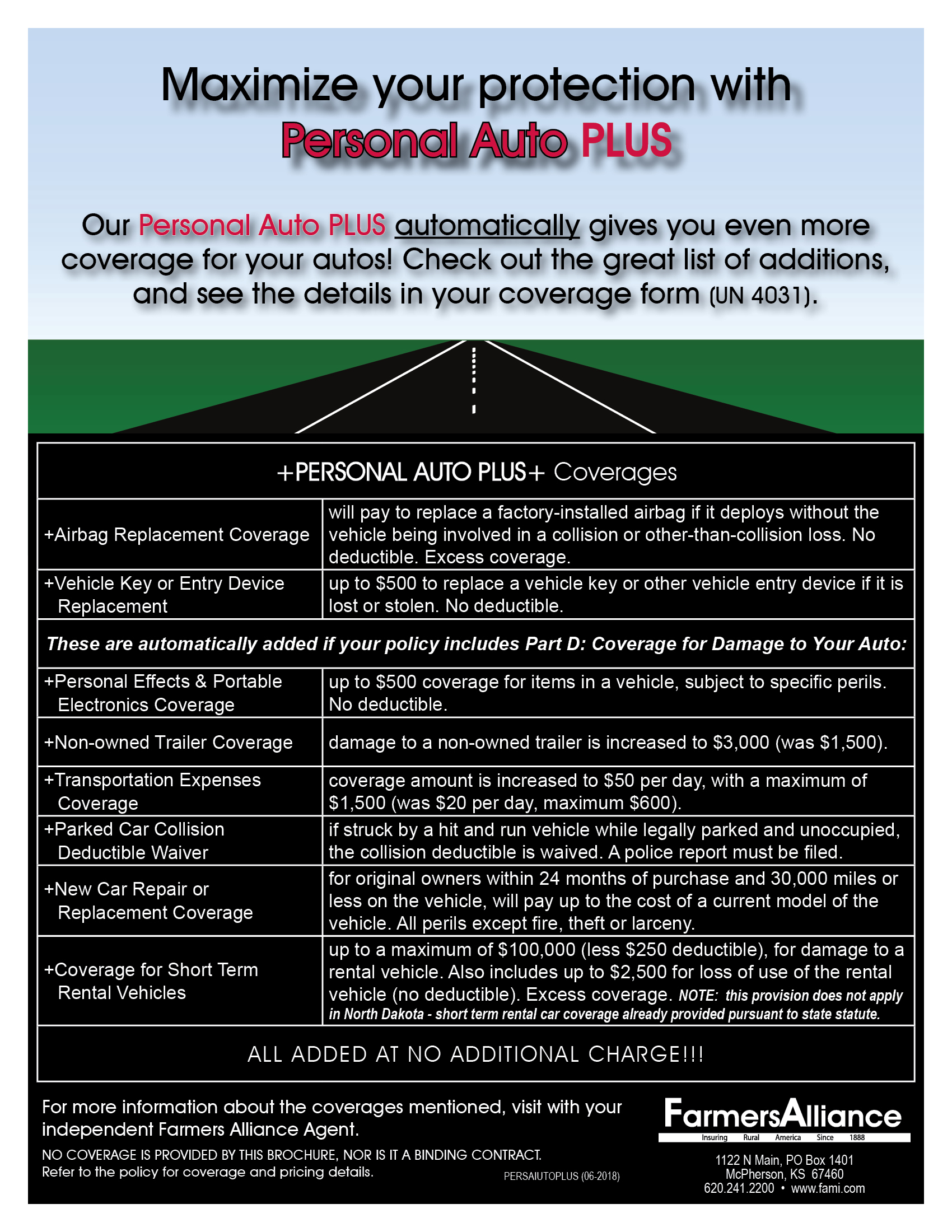 Personal Auto Plus - Farmers Alliance Mutual Insurance